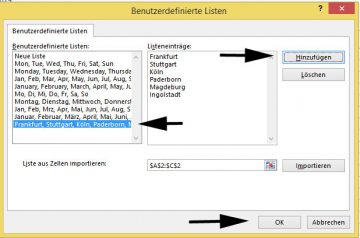 So erstellst du eine benutzerdefinierte Liste mit Excel