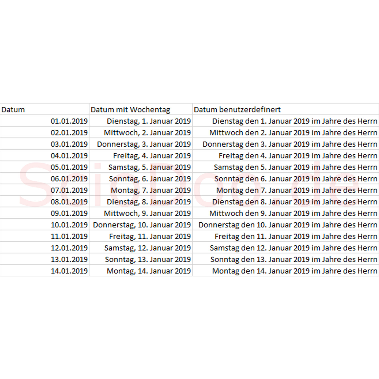 Excel Datum fortlaufend mit Wochentag - So gehts Excel Datum fortlaufend mit Wochentag - So gehts