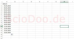 Excel Datum fortlaufend mit Wochentag - So gehts