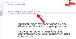 So kannst du Konstanten in Java Programmen anlegen und nutzen