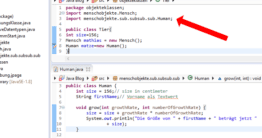 So kannst du mit packages deine Klassen im Java Programm verwalten