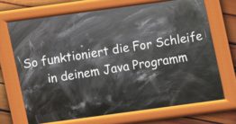 So funktioniert die For Schleife in deinem Java Programm